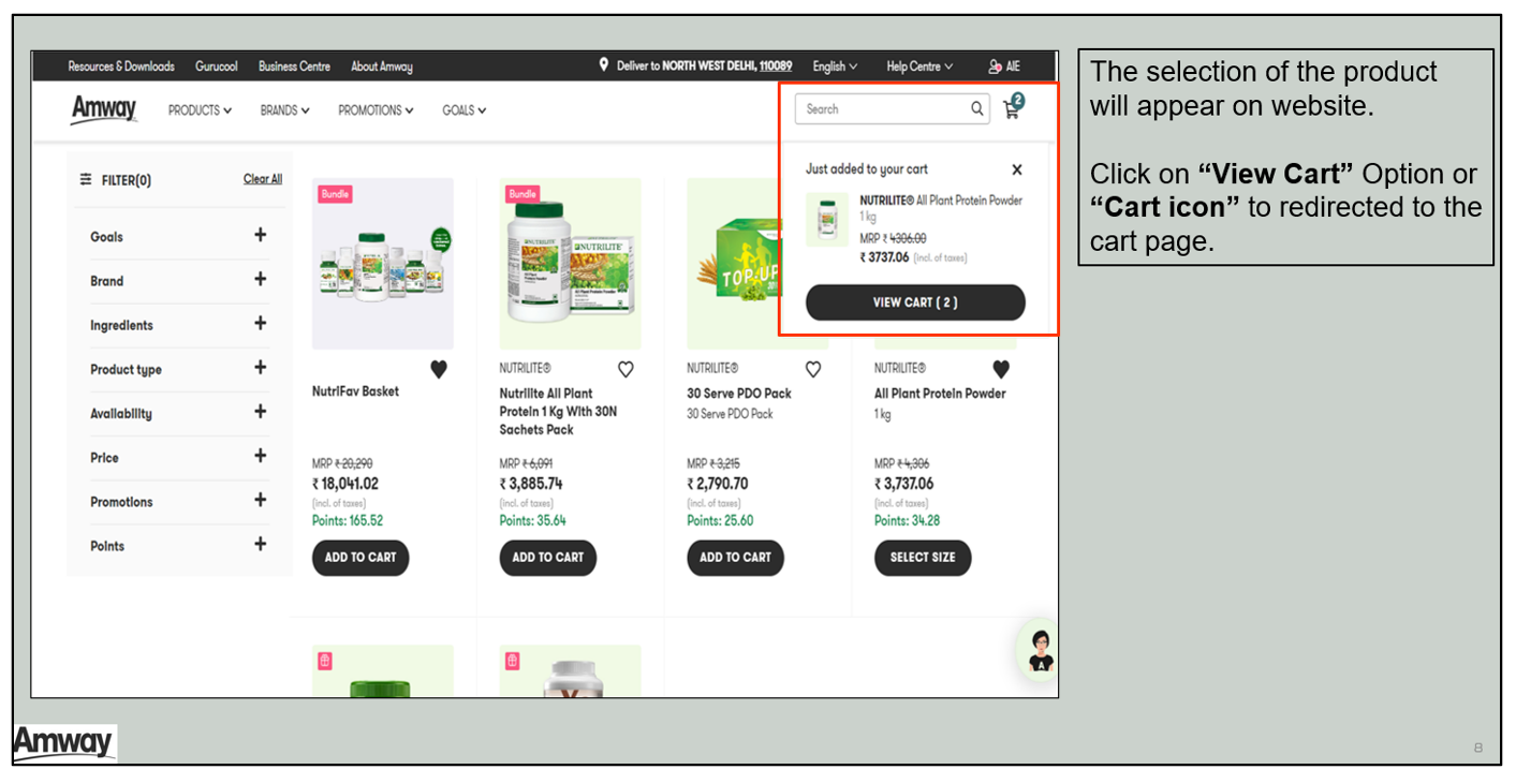 How can an ABO place a group order in Amway India Website? – Amway Care
