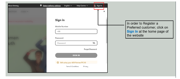 How to register as a Preferred Customer and an ABO on Amway India ...