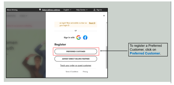 How to register as a Preferred Customer and an ABO on Amway India ...