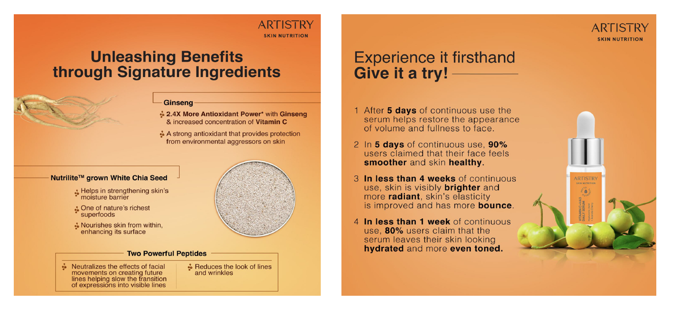 What are the features and benefits of Artistry Vitamin C + HA3 Daily ...
